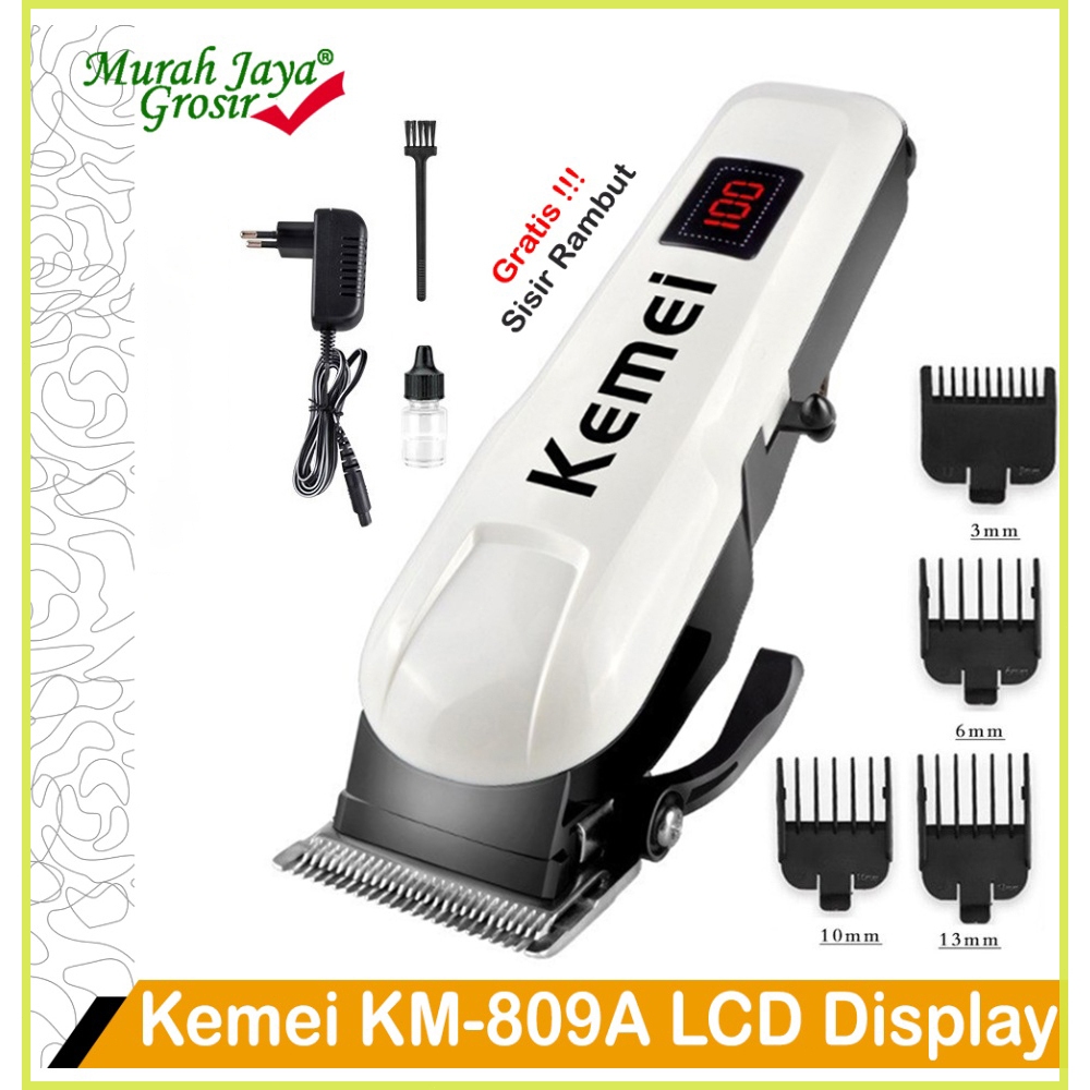 Jual Alat Cukur Rambut KEMEI KM-809A LCD Display Mesin Pangkas Rambut Barbershop Professional ...