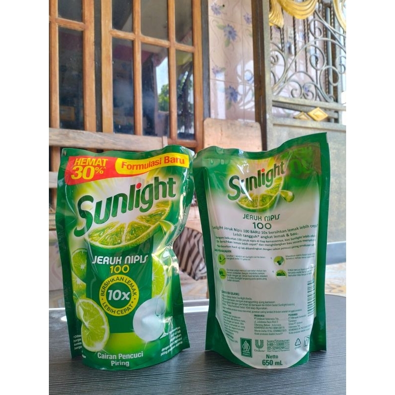 Jual Sabun cuci piring SUNLIGHT jeruk nipis extra lembut 650ml | Shopee Indonesia