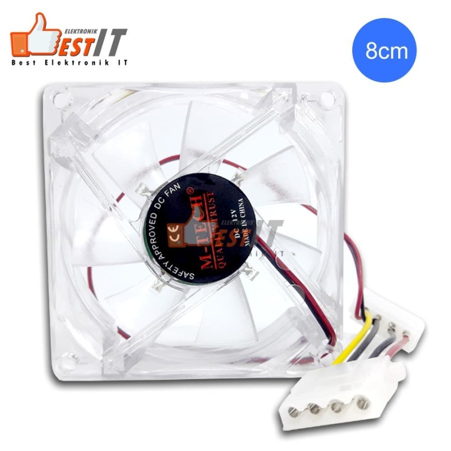 Jual Fan Casing Kipas CPU 8cm dan 12cm Transparant M-tech | Shopee ...