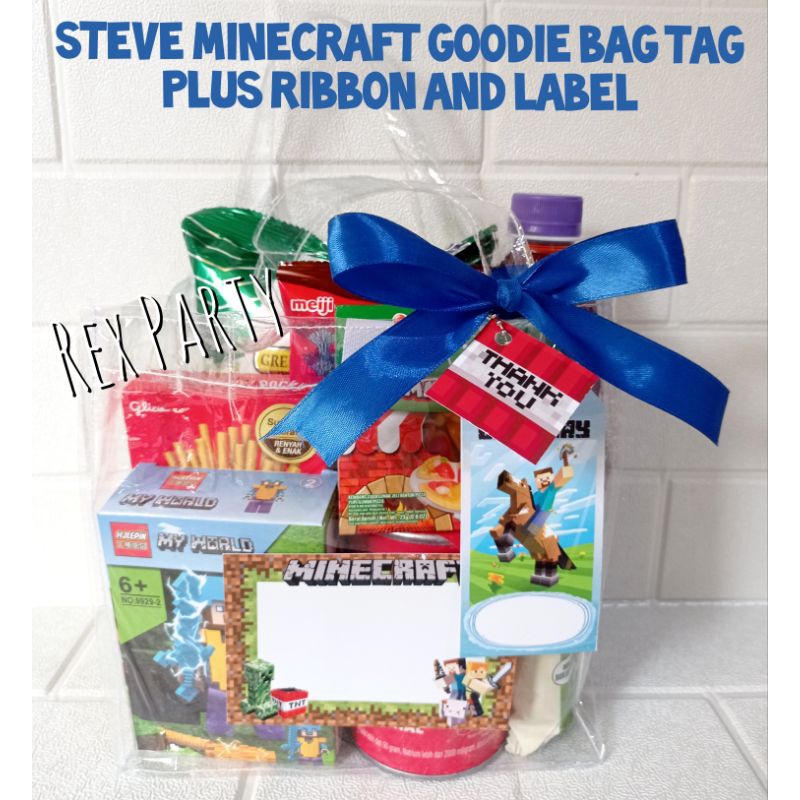Jual Goodie Bag/ Goodie Bag Minecraft/Tas Suvenir Minecraft/Suvenir ...