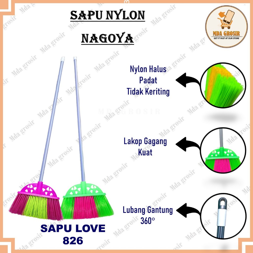 Jual [MDAGROSIR] SAPU NYLON NAGOYA MOTIF LOVE - SAPU NILON LOVE NAGOYA ...