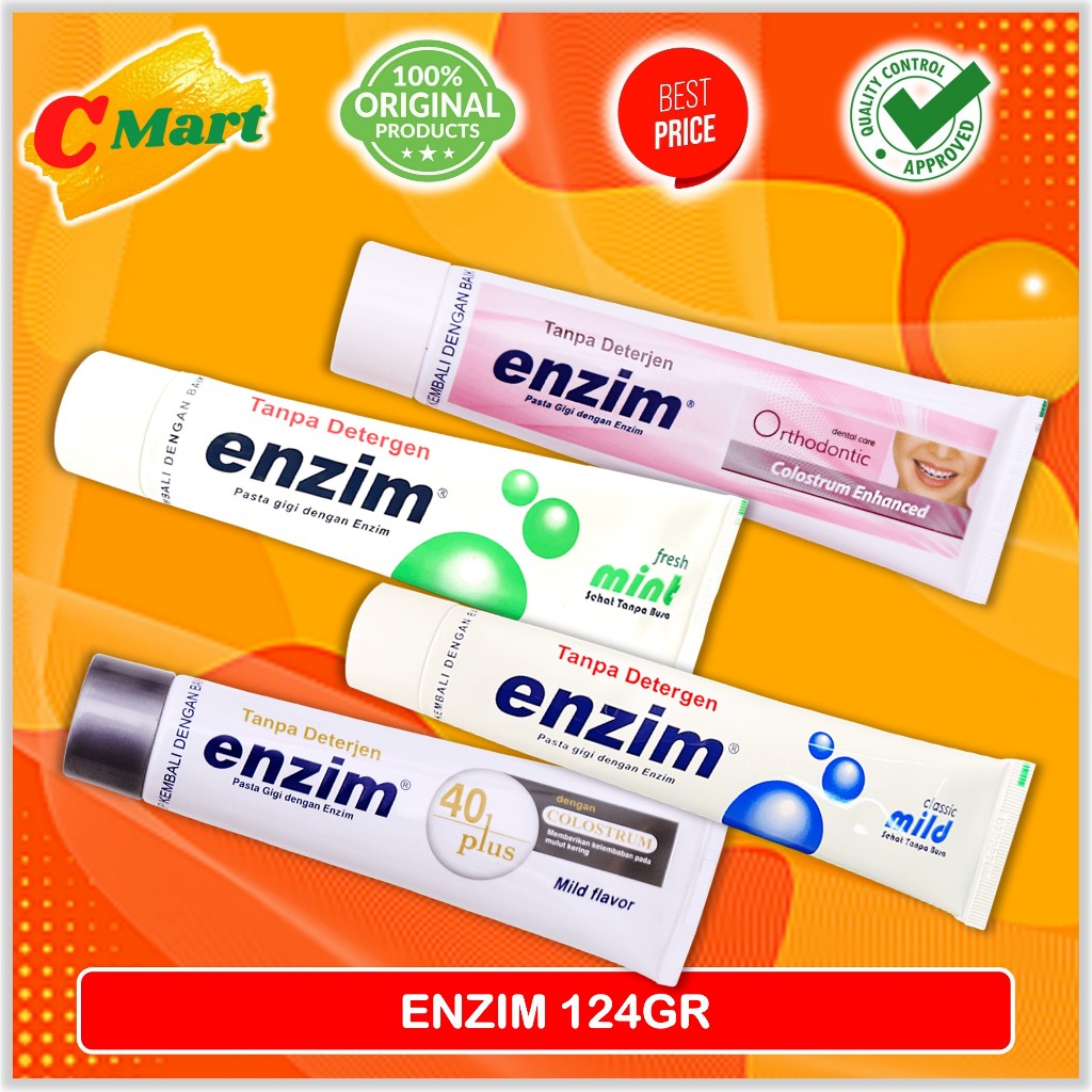 Jual Enzim Pasta Gigi Dewasa 124gr - Fresh Mint Mild - 40 Plus ...