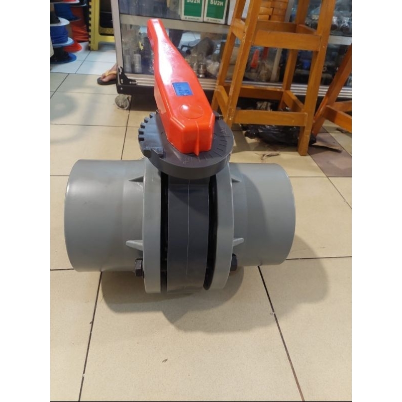 Jual Butterfly Valve PVC Set Flange JIS 10K 4"inch | Shopee Indonesia
