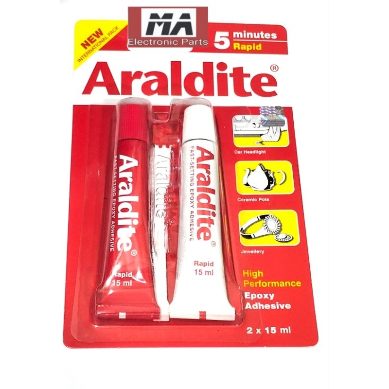 Jual Lem Araldite Epoxy Red Original 2x15ml | Shopee Indonesia