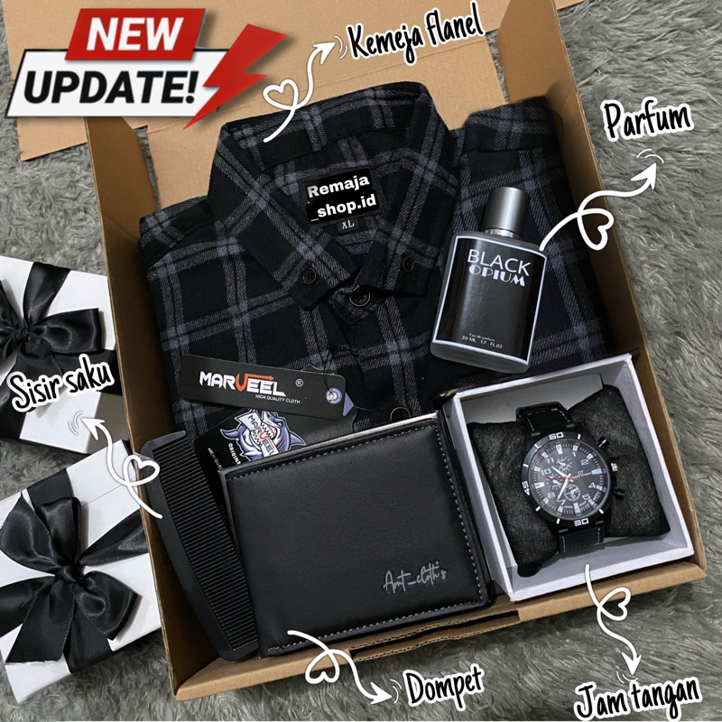 Jual kado ulang tahun cowok hampers cowok hadiah cowok kado kemeja ...