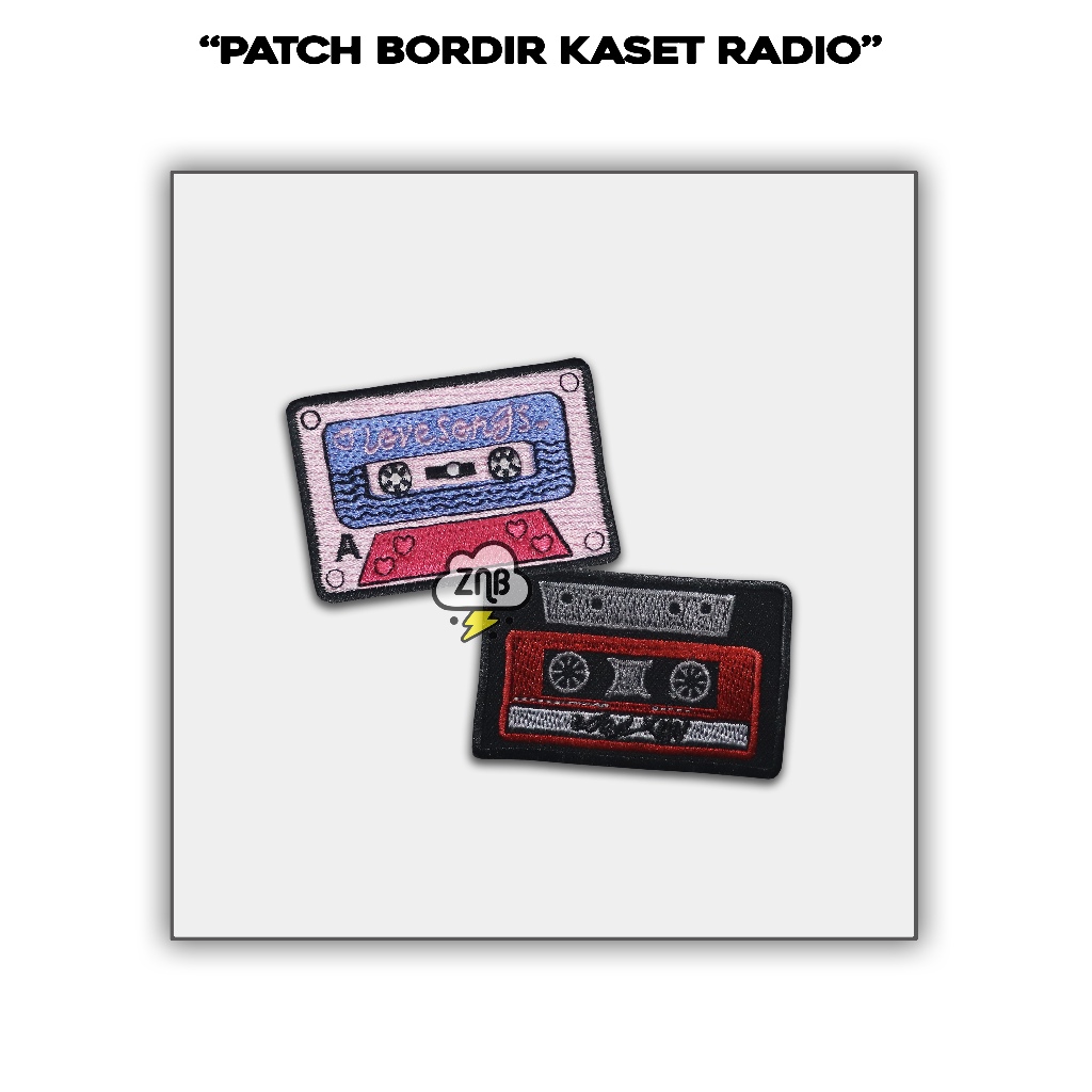 Jual PATCH BORDIR KASET RADIO EMBLEM KEREN DAN LUCU | Shopee Indonesia