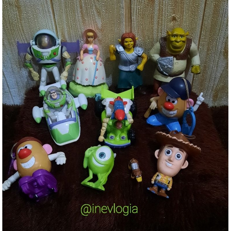 Jual Mainan Figure Toy Story/Monster inc/Shrek MCD happy meal/Mcdonald ...