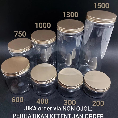 Jual Toples Tabung Silinder - Jar Plastik 400 ml Tutup ALUMINIUM SOFT Gold | Shopee Indonesia