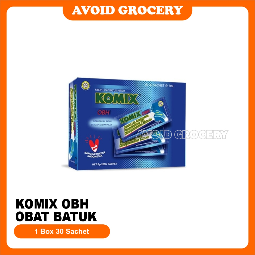 Jual KOMIX Obat Batuk 1 Box 30 Sachet x 7 ml Varian | Shopee Indonesia
