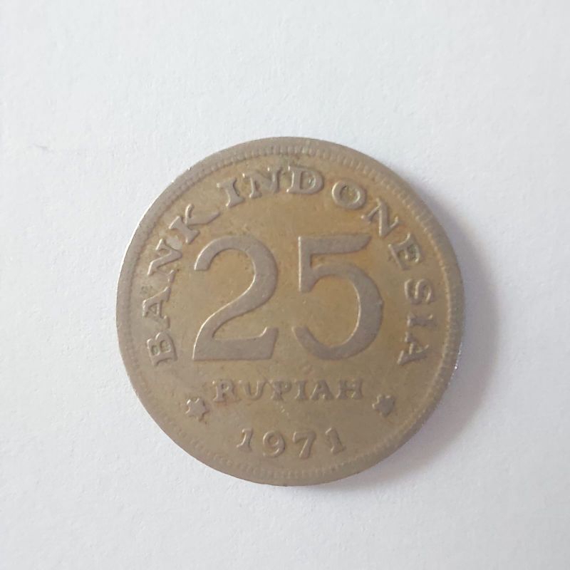 Jual Koin Logam Kuno | Rp. 25 TE 1971 | Shopee Indonesia