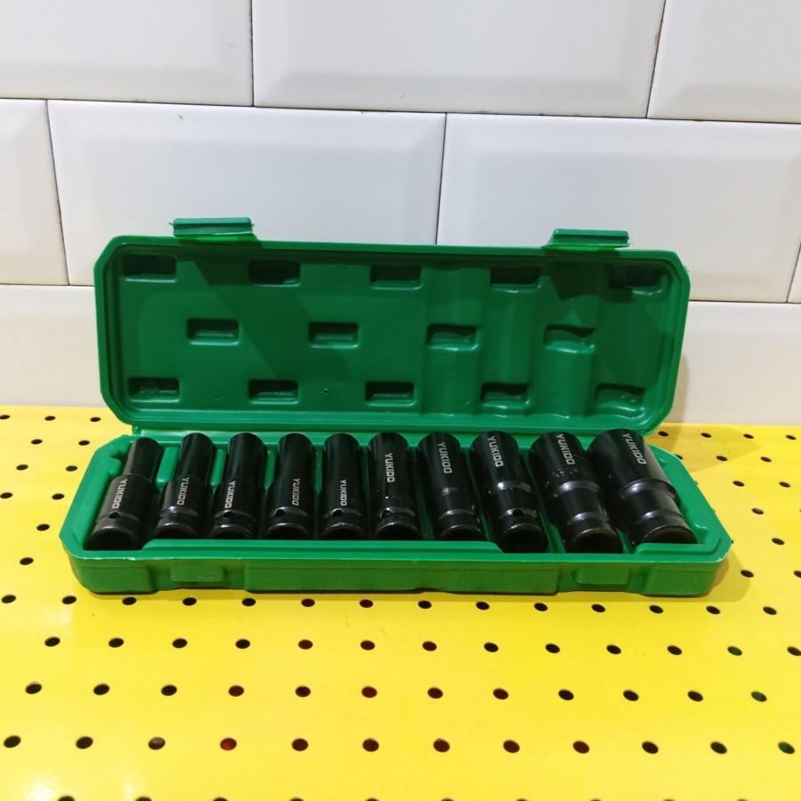 Jual Mata Shock Impact 10pcs CRV Panjang Mata Sock Socket Yukido | Shopee Indonesia