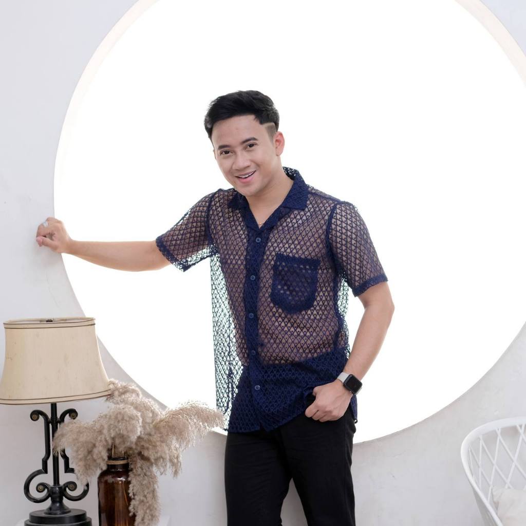 Jual PETER SHIRT hem transparan BAJU PRIA KEMEJA BROKAT PESTA TAHUN ...