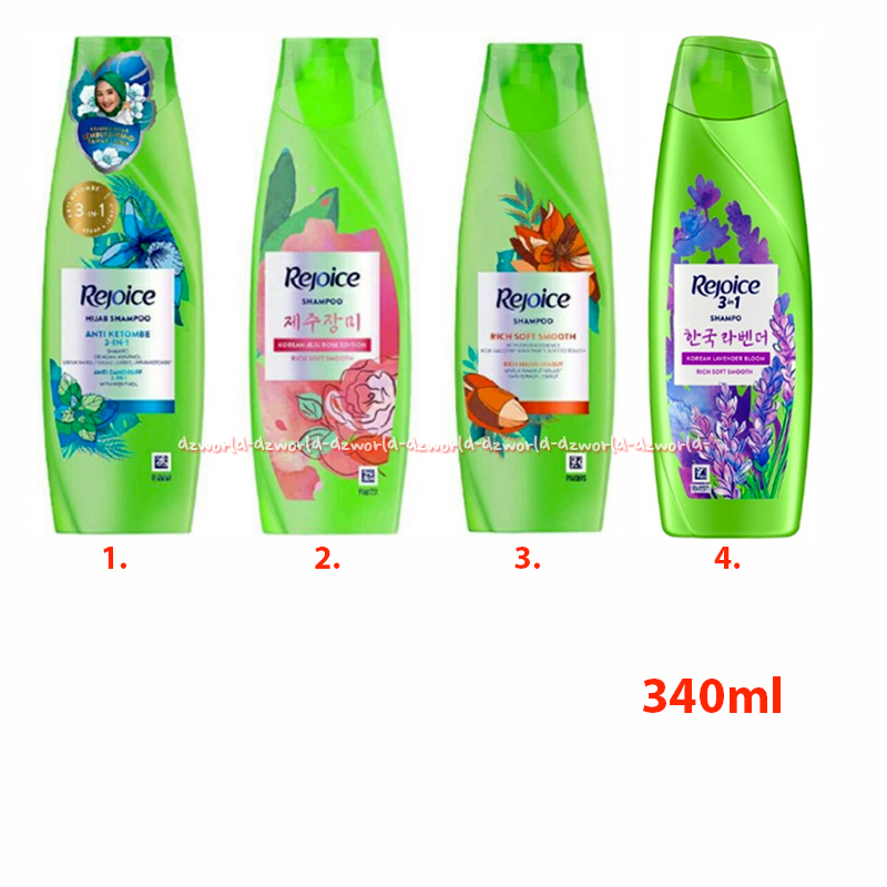Jual Rejoice Shampoo 340ml Anti Ketombe Hijab Rich Soft Smooth Korean Lavender Blossom Re Joice ...