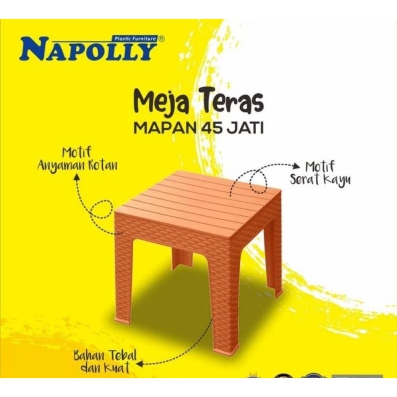 Jual Napolly NP45 Mapan Meja Plastik Motif Rotan | Shopee Indonesia
