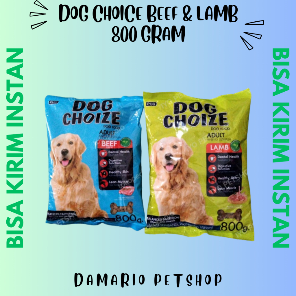 Jual Dog Choice Beef dan Lamb Makanan Anjing Kemasan Freshpack 800 gr ...