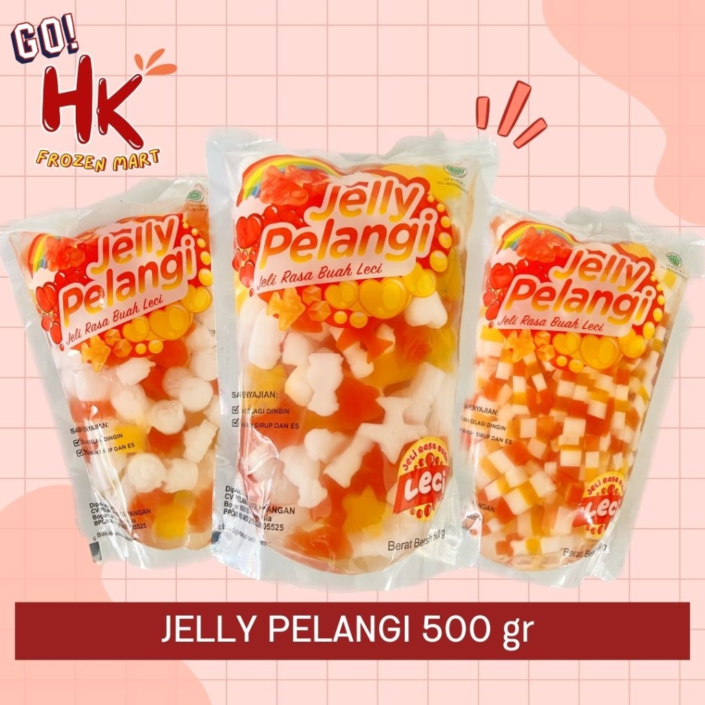 Jual Jelly Pelangi rasa Leci 500gr | jeli bentuk karakter lucu topping ...