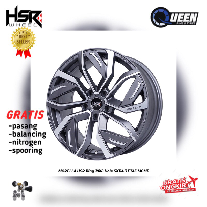 Jual VELG RACING KEREN R18 HSR MORELA untuk mobil alphard, ionic, santa fe, innova, reborn ...