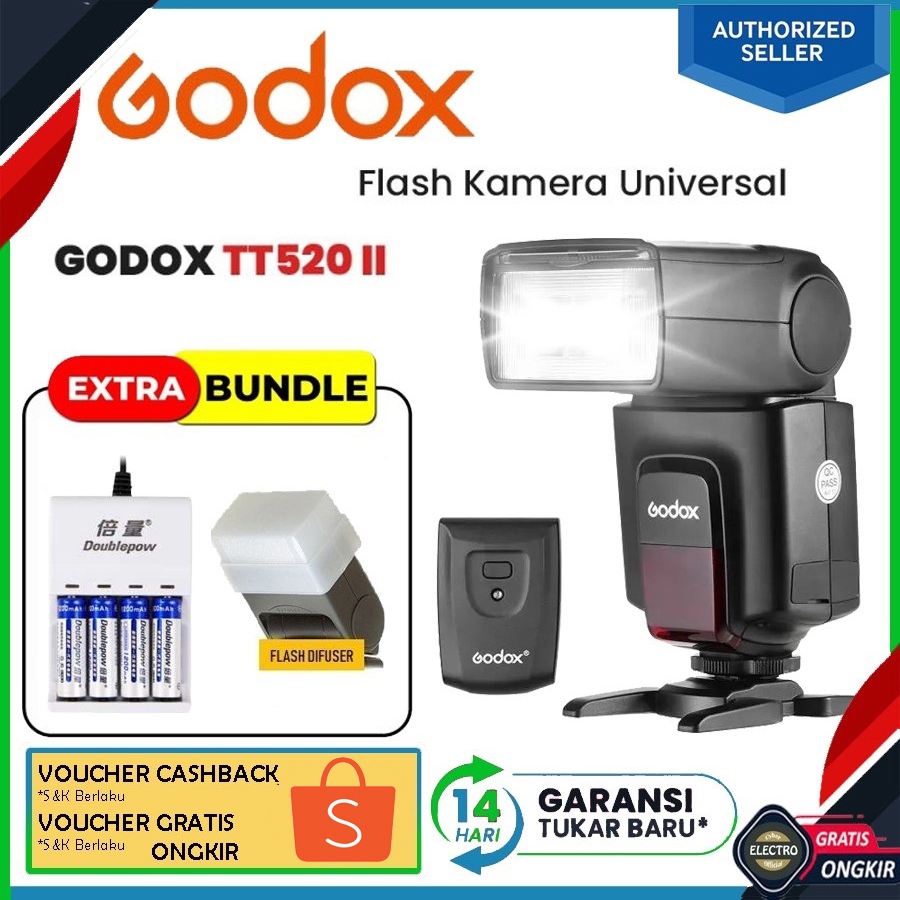 Jual Godox TT520 II Flash Kamera dslr mirorless | Shopee Indonesia