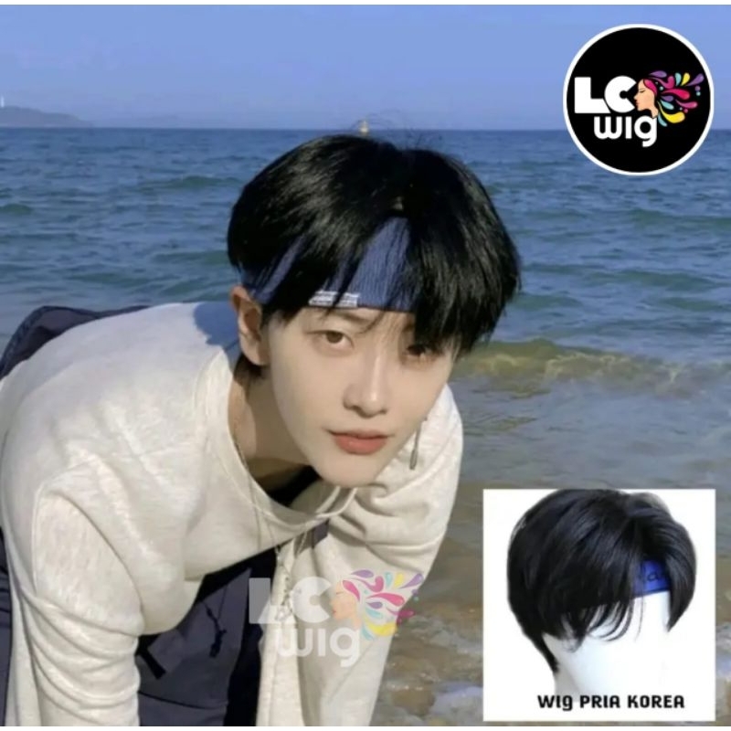 Jual WIG PRIA PENDEK HITAM MODEL RAMBUT COWOK KOREA | Shopee Indonesia