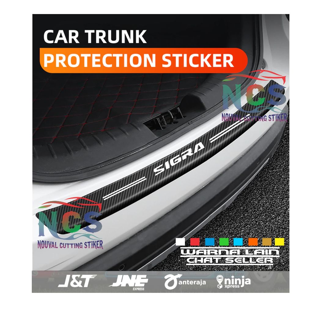 Jual Sticker stiker mobil sigra karbon pelindung bagasi belakang mobil ...