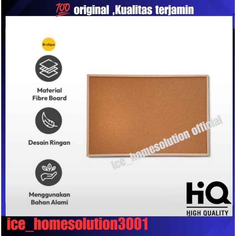 Jual Bi-silque Cork Board Papan Buletin 90x60 Cm/papan pengingat pesan ...