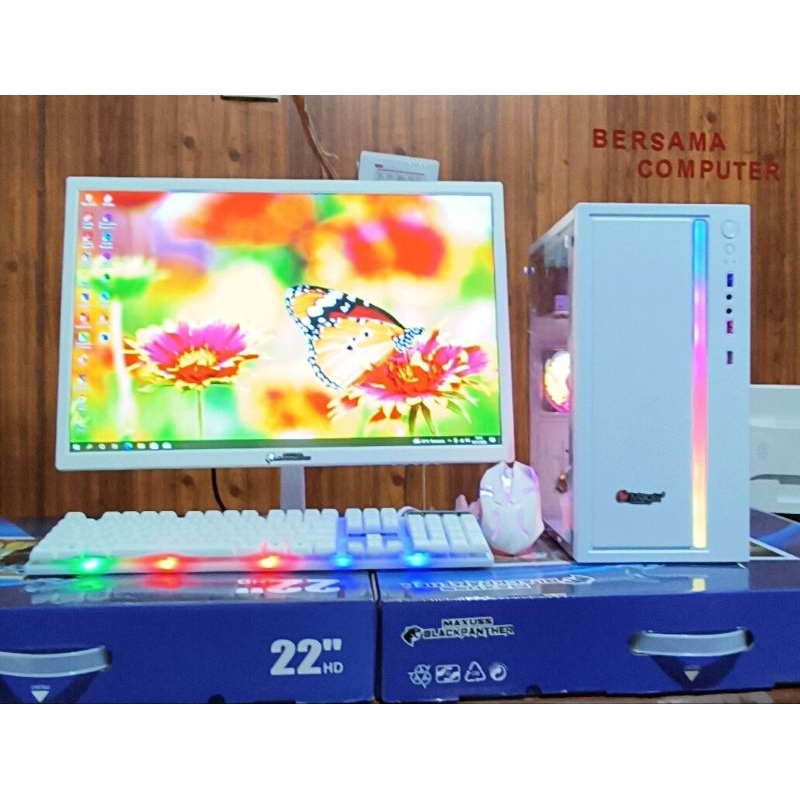 Jual PC gaming editing Core i7 ram 16gb vga 2gb monitor 22 in/ key ...