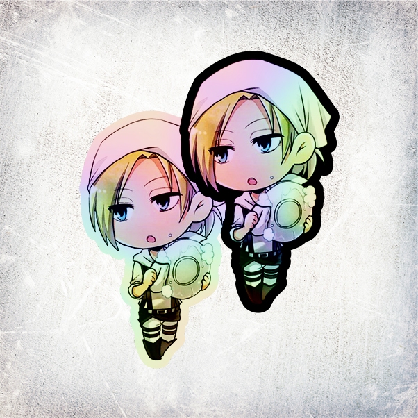 Jual STICKER HOLOGRAM ANIME CHIBI ANNIE LEONHART ATTACK ON TITAN ...
