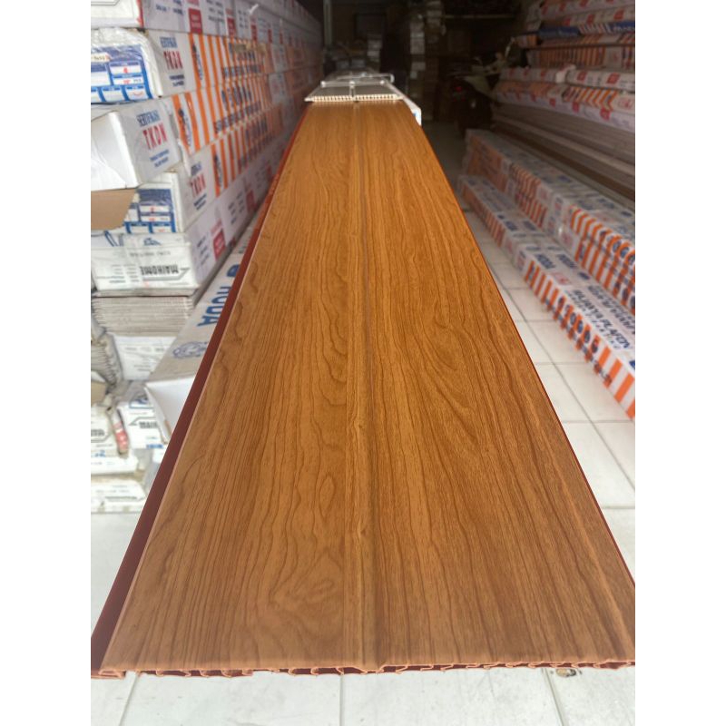 Jual Plafon Pvc Doff kayu coklat tua Nat ALVERA AV1005B (PERLEMBAR ...