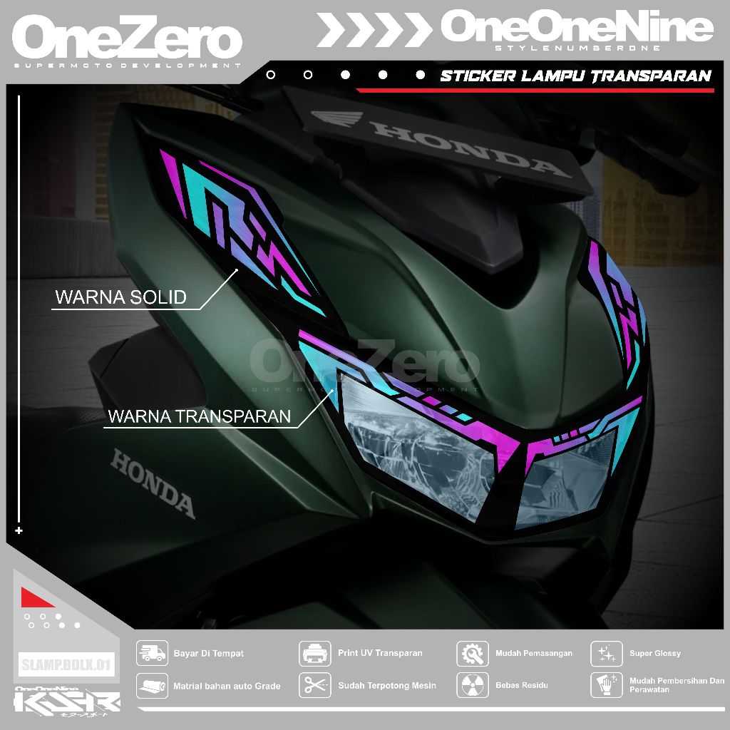 Jual STIKER LAMPU BEAT DELUXE/ STICKER TRANSPARAN VARIASI LAMPU ...