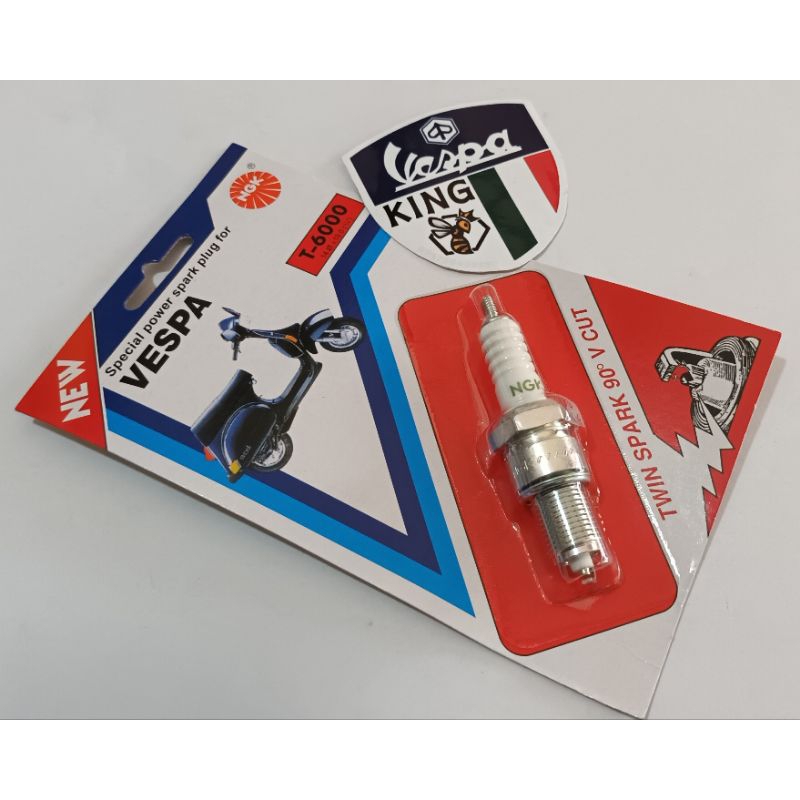 Jual busi vespa klasik drat PANJANG T6000 NGK excel exclusive spartan ...