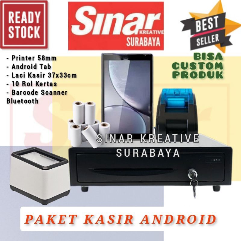 Jual MESIN KASIR ANDROID PAKET LENGKAP PLUS GARANSI RESMI 1 TAHUN - SIAP PAKAI | Shopee Indonesia