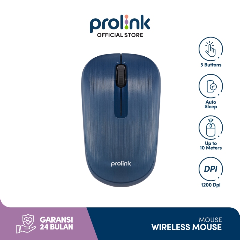 Jual Prolink Mouse Wireless FREE Battery l 3 buttons l USB Optical ...