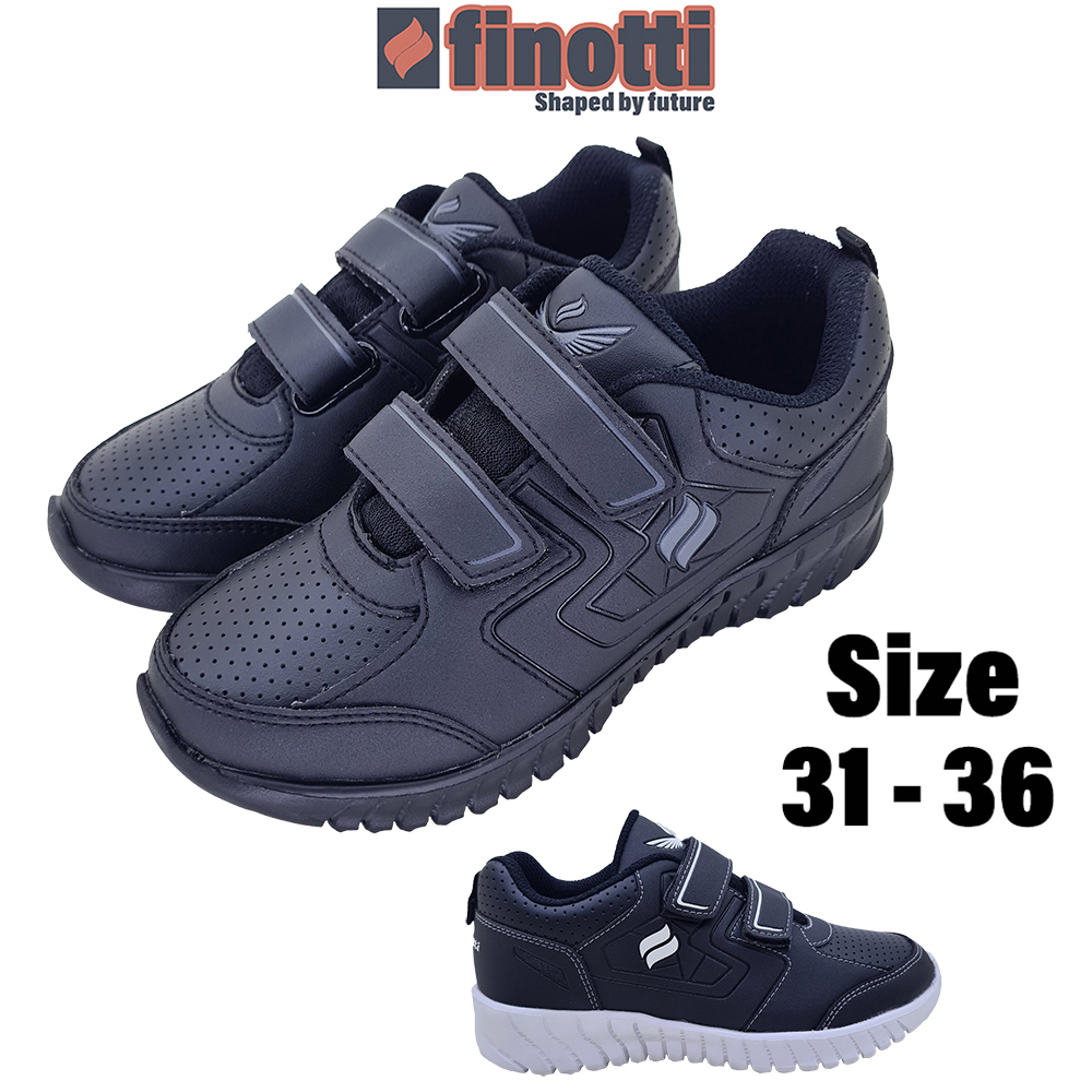 Jual Sepatu Sekolah FINOTTI NEVADA 3 / Sepatu Sekolah Hitam Polos Anak ...