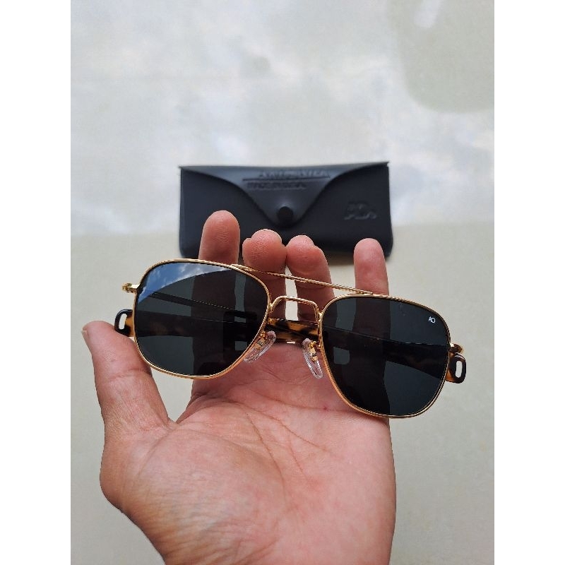 Jual kacamata klasik pilot ao american optical usa frame kuning kaca ...