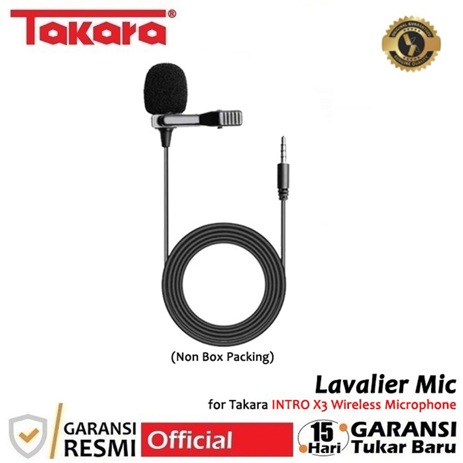 Jual Takara Lav Mic External Lavalier Microphone for Intro X3 Wireless ...