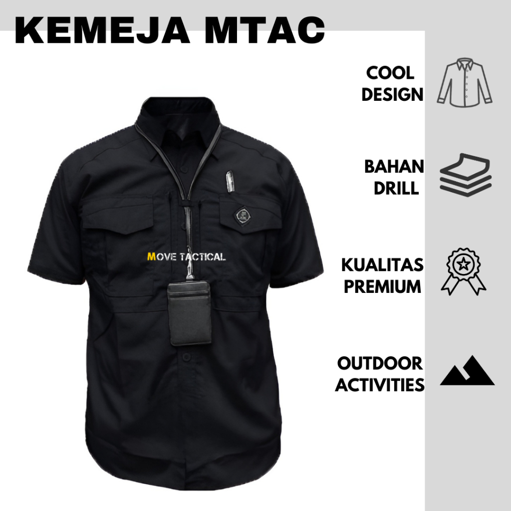 Jual Kemeja Tactical M-tac Lengan Pendek - Bahan American Drill ...