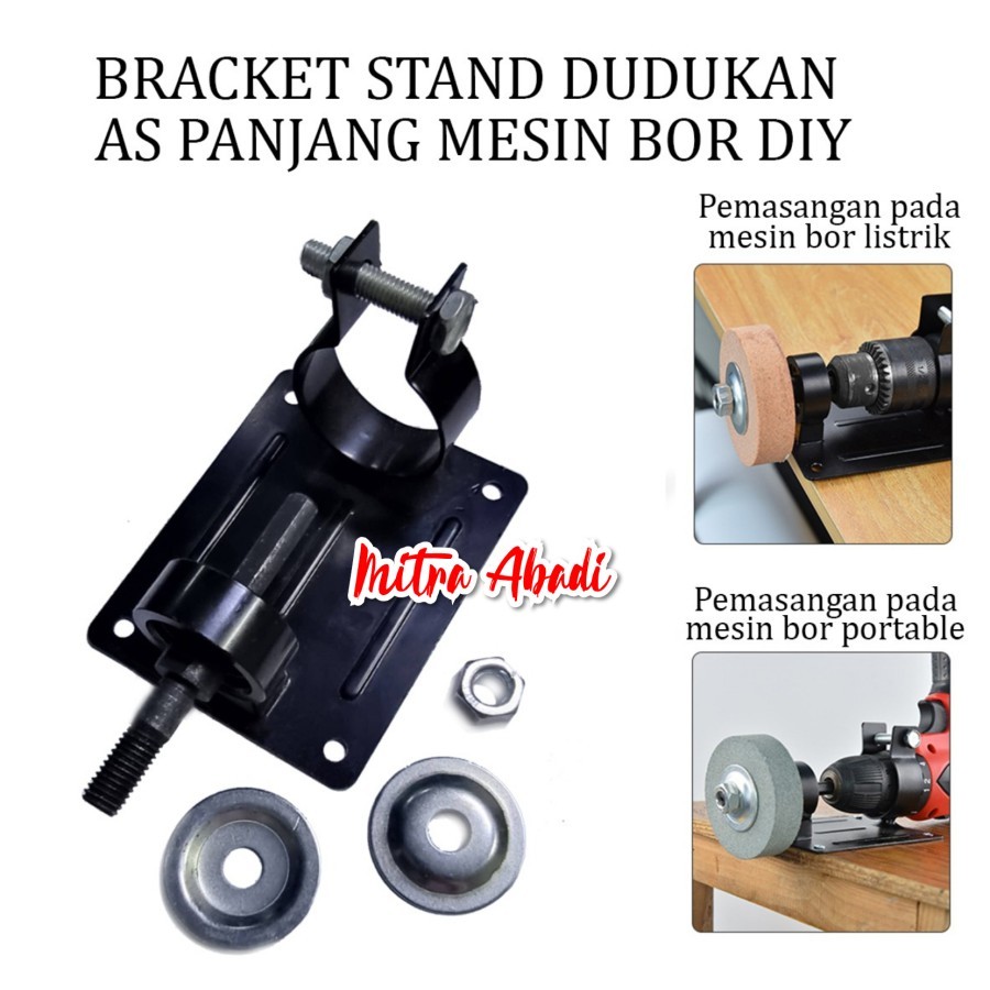 Jual Bracket Stand Dudukan As Panjang Mesin Bor Diy | Shopee Indonesia