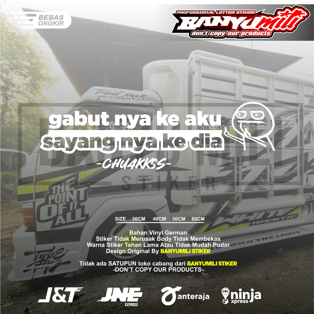 Jual Stiker kaca gabutnya ke aku cutting variasi kaca mobil pickup truk ...