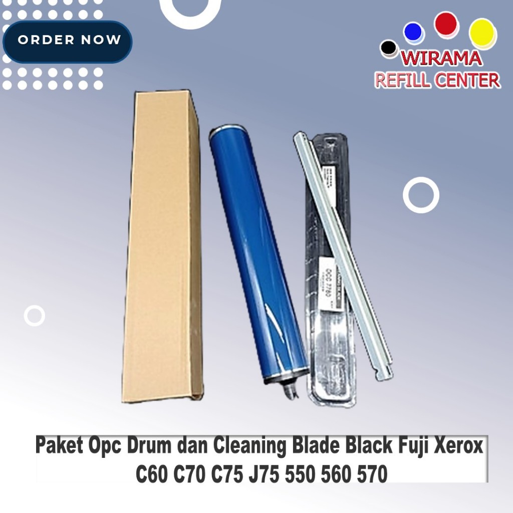 Jual Paket Opc Drum dan Cleaning Blade Black Fuji Xerox C60 C70 C75 J75 550 560 570 | Shopee ...