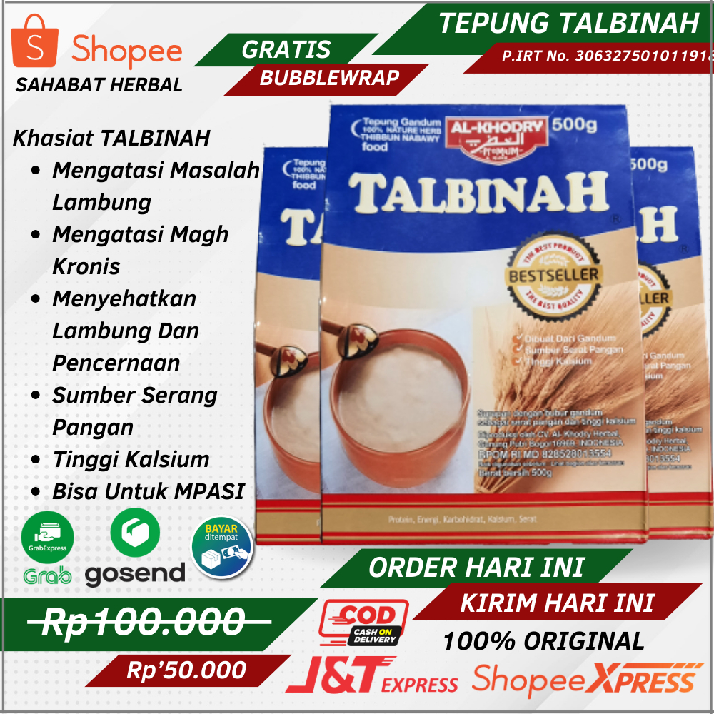 Jual Tepung Talbinah Asli Original Obat Asam Lambung Dan Gangguan ...