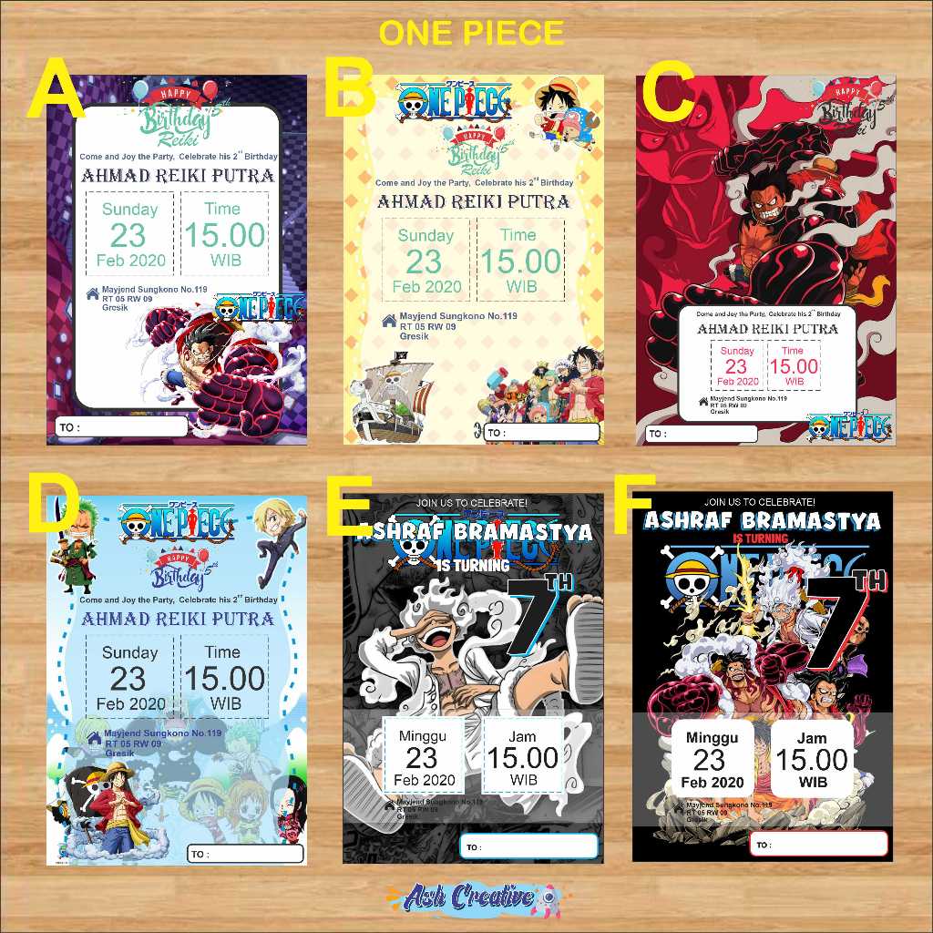 Jual UNDANGAN ULTAH ONE PIECE | Shopee Indonesia