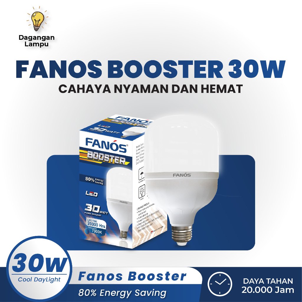 Jual FANOS Booster 30 Watt Lampu Led Light Bulb (CDL) - Cool DayLight ...