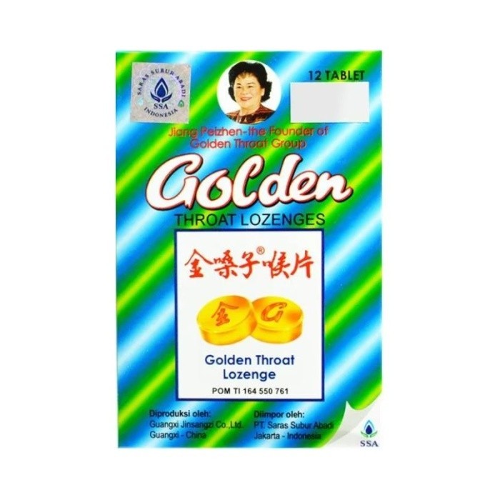 Jual Golden Throat Lozenges isi 12 Tablet | Lozenge Obat Permen ...