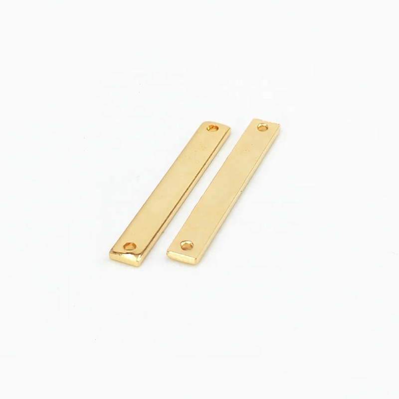 Jual CHARM PLAT PANJANG GOLD PLATING CONNECTOR STAMP ENGRAVE | Shopee ...