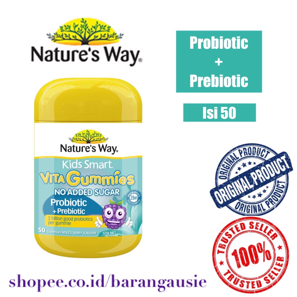 Jual Nature's Natures Way Kids Smart Vita Gummies Probiotic + Prebiotic ...