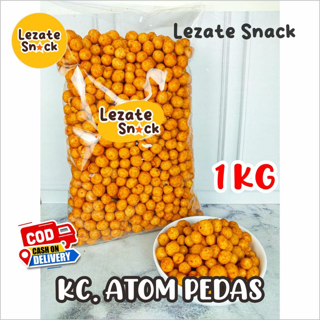 Jual Kacang Atom Kiloan Oven Pedas 1KG Enak Murah Renyah / Kacang Atom ...
