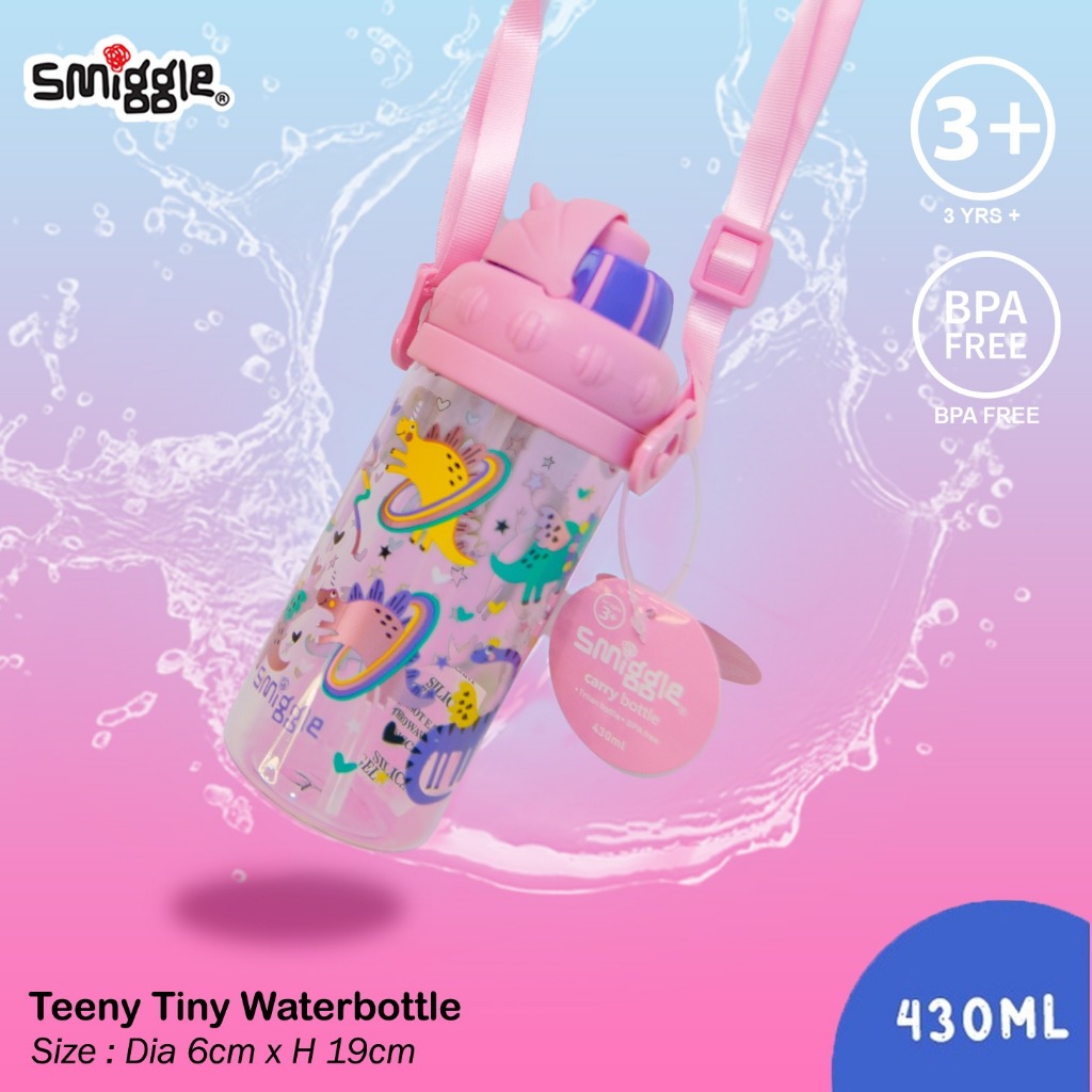 Jual Smiggle Botol Minum sedotan Anak teeny tiny waterbottle 430ml V2003 | Shopee Indonesia