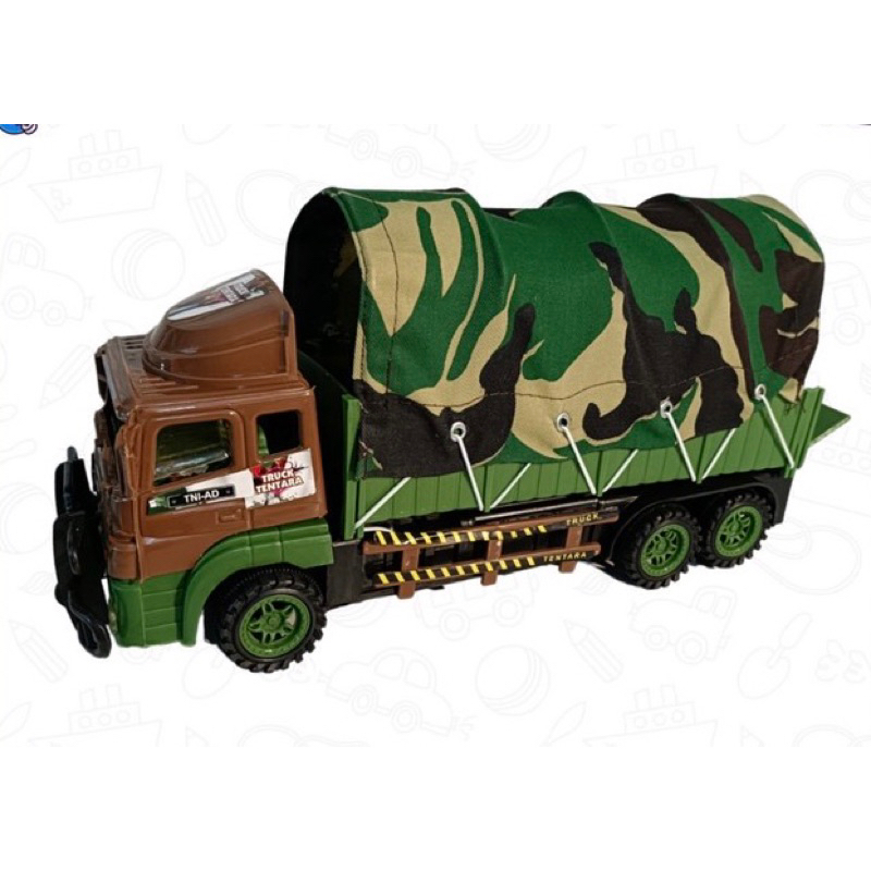 Jual Mainan Anak Truk Terpal Army Tentara Ukuran Besar | Tni mobil ...