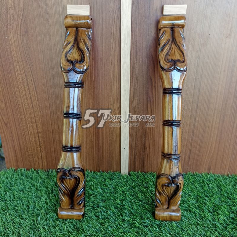 Jual (Melengkung 7) Handel, handle, tarikan, gagang, jati, ukir, Handel ...