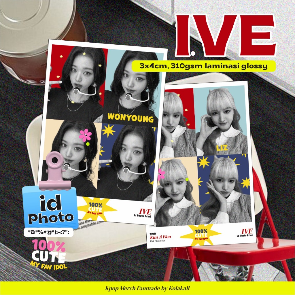 Jual IVE ID PHOTO BY KOLAKALI | 4 CUT SIZE 3X4 | GLOSSY FINISH | Shopee ...